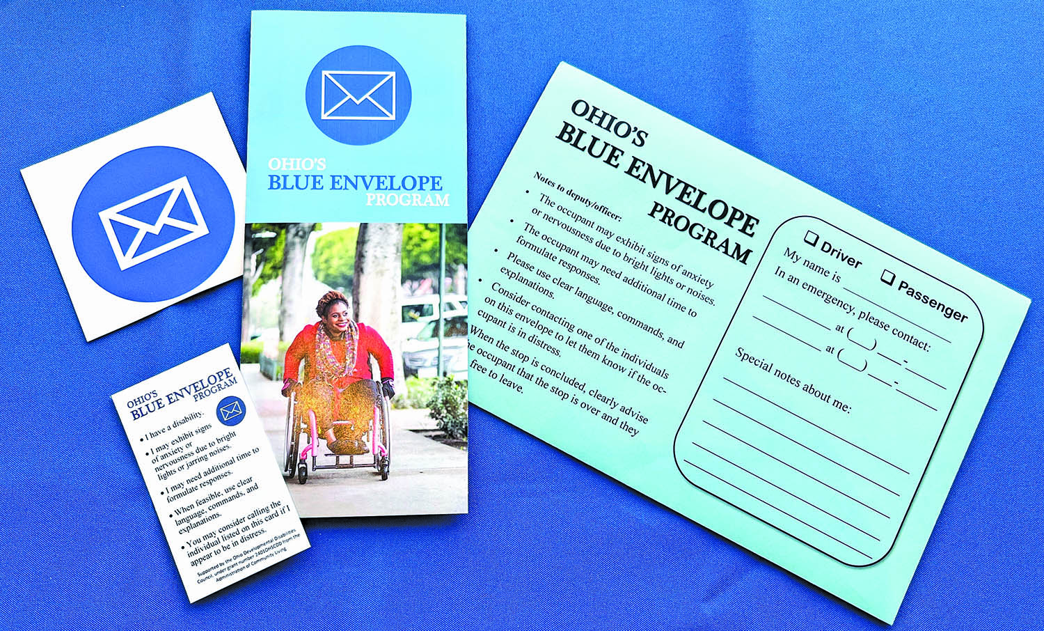 Blue Envelope decal will help responders, people with developmental ...